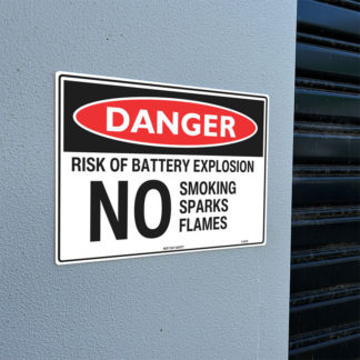 Danger Risk Of Battery Explosion Warning Sign - Next Day Safety