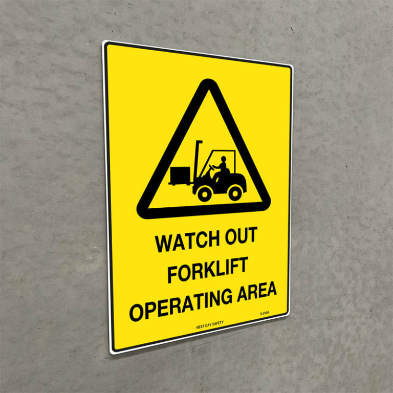 Warning Watch Out Forklift Operating Area Sign - Next Day Safety