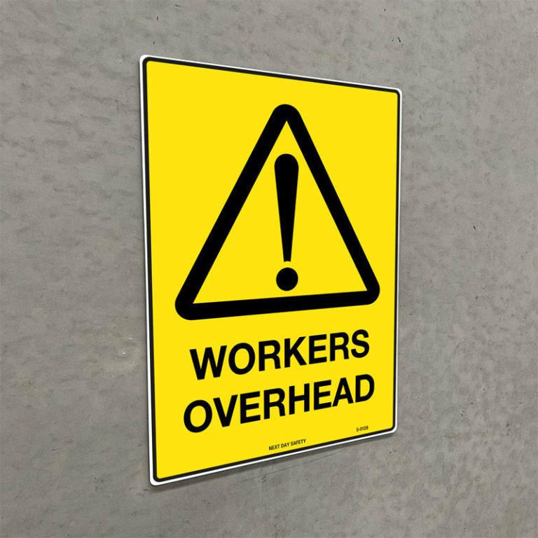 Warning Workers Overhead Sign - Next Day Safety