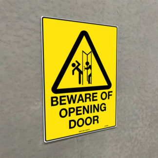 Warning Beware Of Opening Door Sign - Next Day Safety
