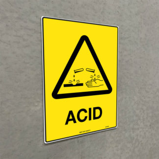 Warning Acid Sign - Next Day Safety