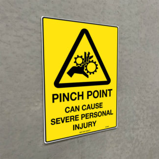 Warning Pinch Point Can Cause Severe Personal Injury Sign - Next Day Safety