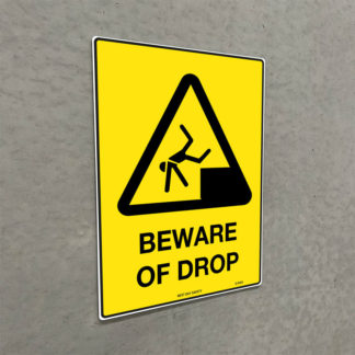 Warning Beware Of Drop Sign - Next Day Safety