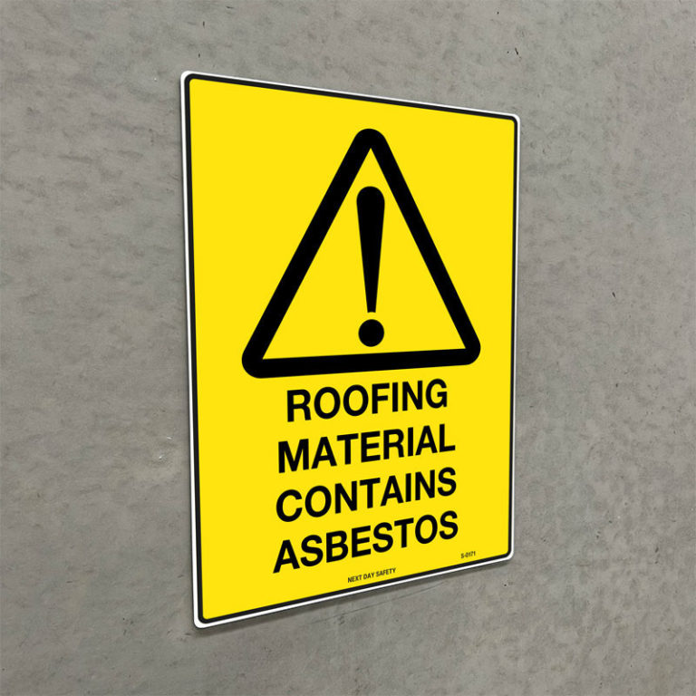 Warning Roofing Material Contains Asbestos Sign - Next Day Safety