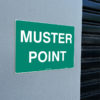 Muster Point Sign - Next Day Safety