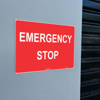 Emergency Stop Alert Sign - Next Day Safety