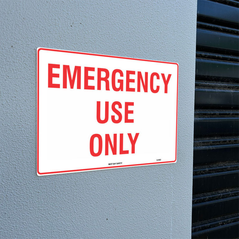 Emergency Use Only Sign - Next Day Safety