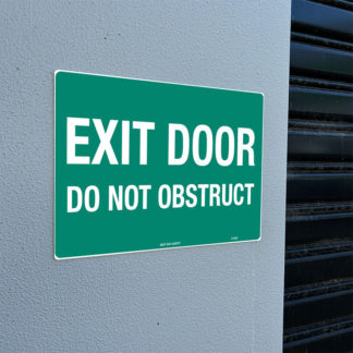 Exit Door Do Not Obstruct Sign - Next Day Safety