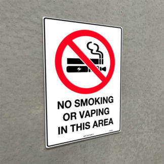 No Smoking Or Vaping In This Area Prohibition Sign - Next Day Safety