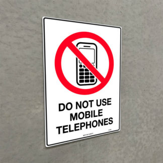 Do Not Use Mobile Telephones Prohibition Sign - Next Day Safety