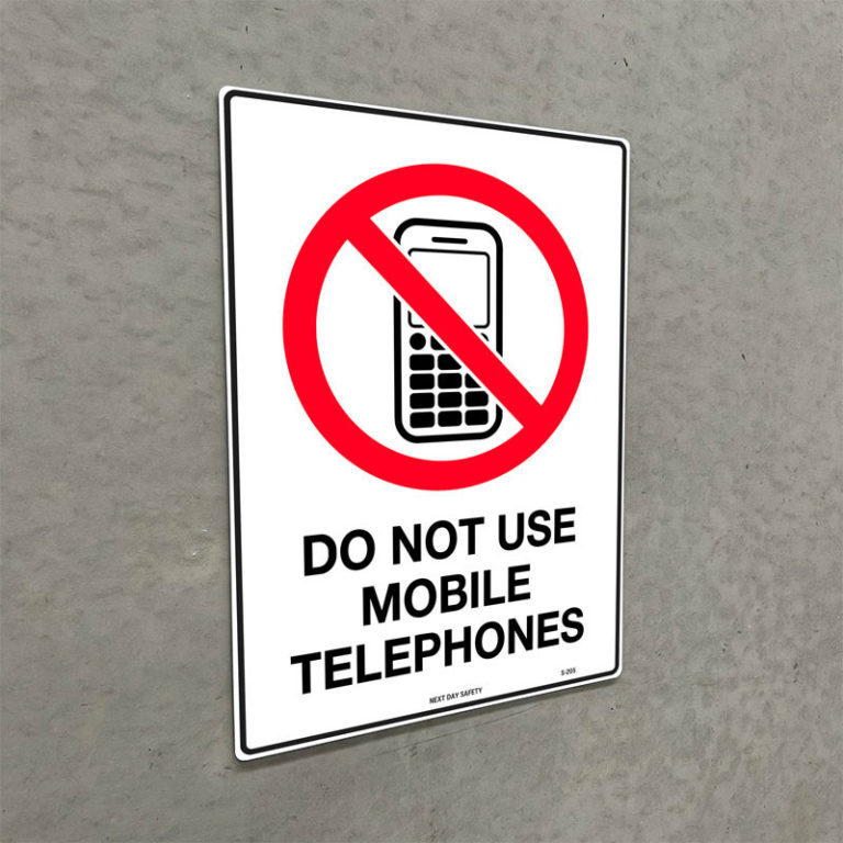 Do Not Use Mobile Telephones Prohibition Sign - Next Day Safety