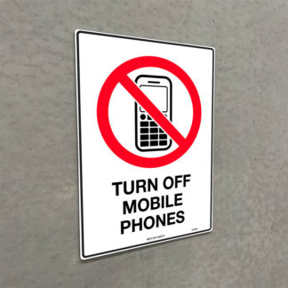 Turn Off Mobile Phones Prohibition Sign - Next Day Safety