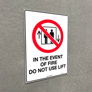 In The Event Of A Fire Do Not Use Lift Prohibition Sign - Next Day Safety