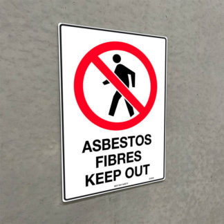 Asbestos Fibres Keep out Prohibition Sign - Next Day Safety