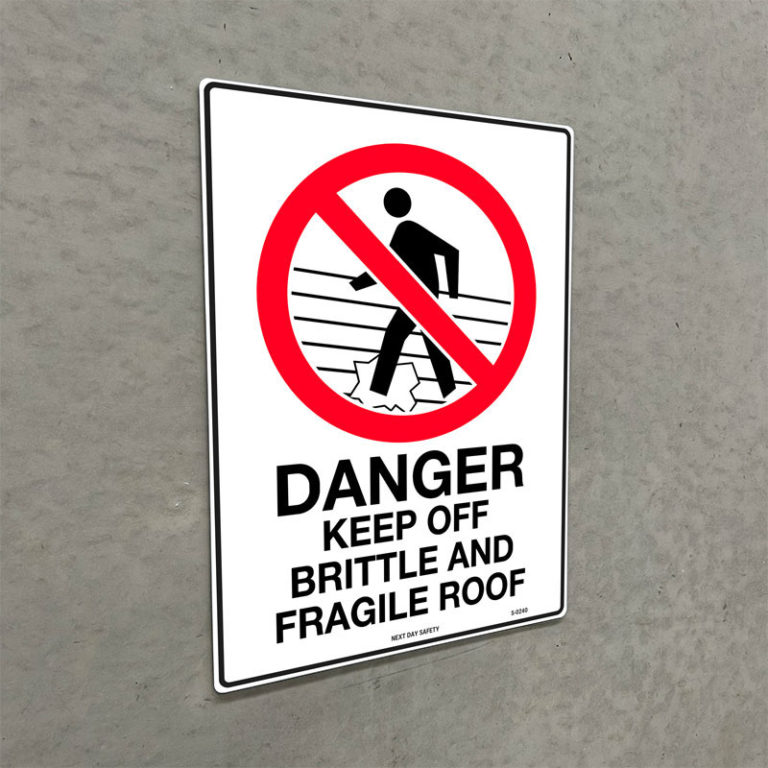 Keep Off Brittle And Fragile Roof Prohibition Sign - Next Day Safety
