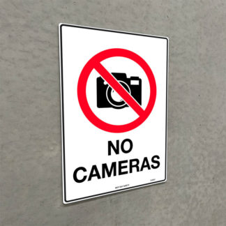 No Cameras Prohibition Sign - Next Day Safety