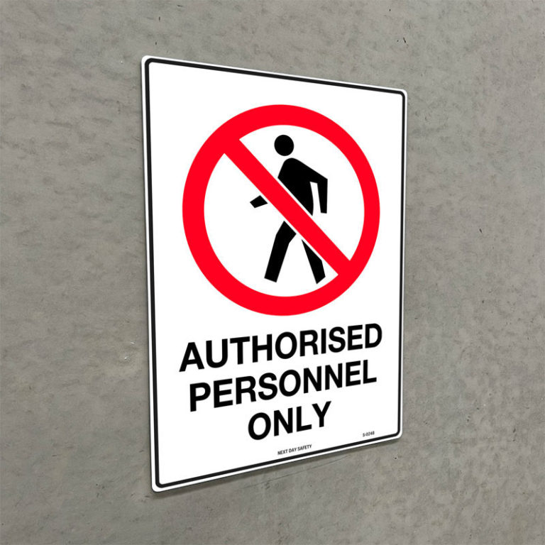 Authorised Personnel Only Prohibition Sign - Next Day Safety