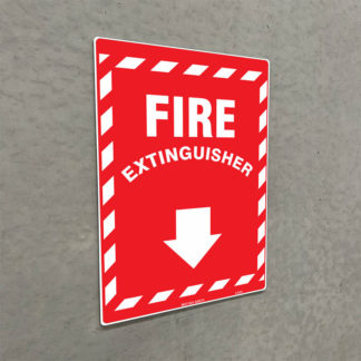 Fire Extinguisher Arrow Sign - Next Day Safety