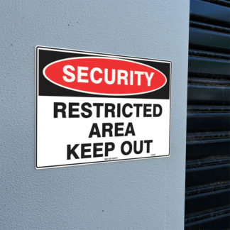 Restricted Area Keep Out Security Sign - Next Day Safety