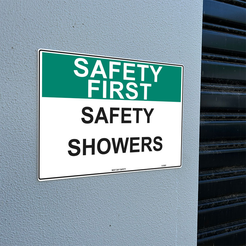 Safety Showers Sign - Next Day Safety
