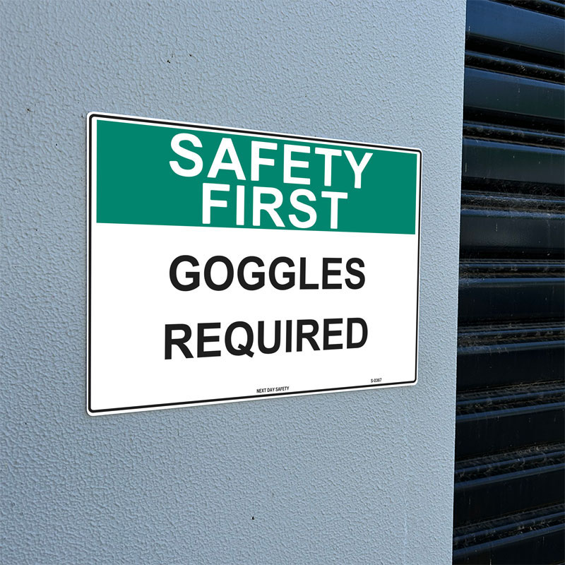Goggles Required Sign - Next Day Safety