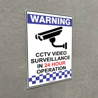 CCTV Video Surveillance In 24H Operation Warning Sign - Next Day Safety