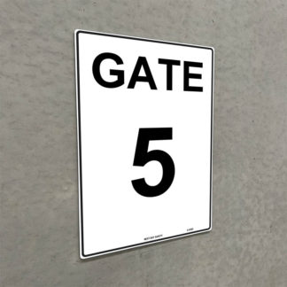 Gate 5 Numbering Sign - Next Day Safety