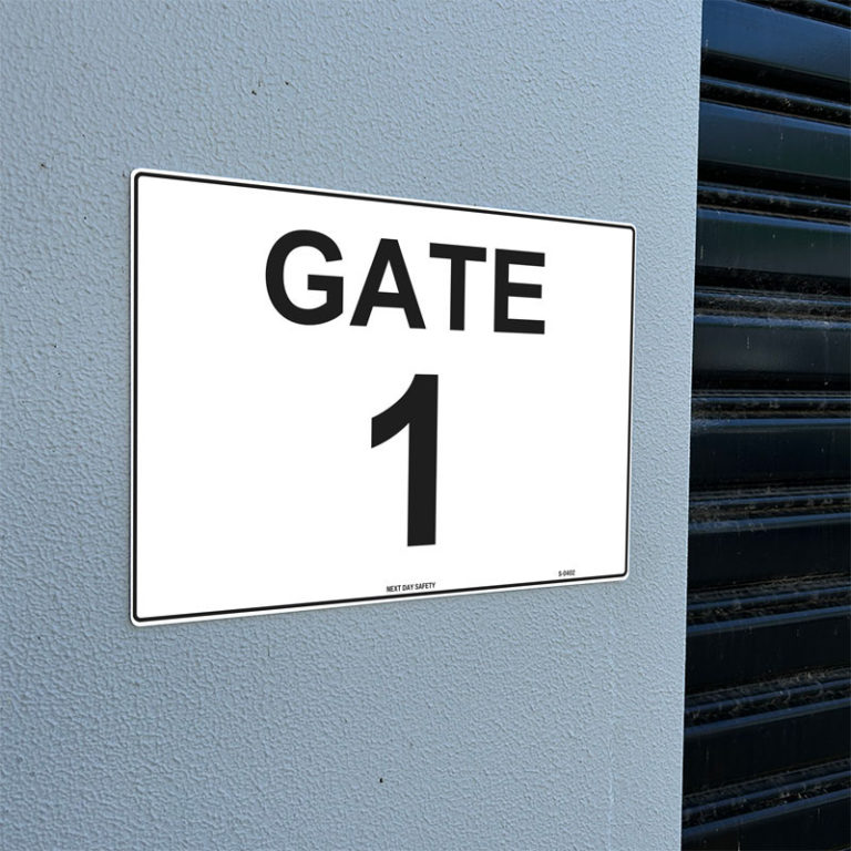 Gate 1 Numbering Sign - Next Day Safety
