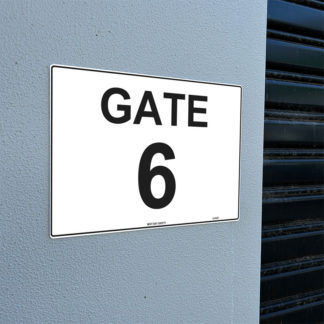 Gate 6 Numbering Sign - Next Day Safety