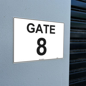 Gate 8 Numbering Sign - Next Day Safety