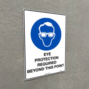 Eye Protection Required Beyond This Point Mandatory Sign - Next Day Safety