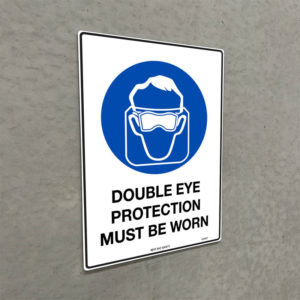 Double Eye Protection Must Be Worn Mandatory Sign - Next Day Safety
