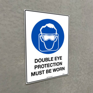 Double Eye Protection Must Be Worn Mandatory Sign - Next Day Safety