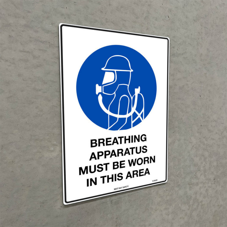Breathing Apparatus Must Be Worn In This Area Mandatory Sign - Next Day ...