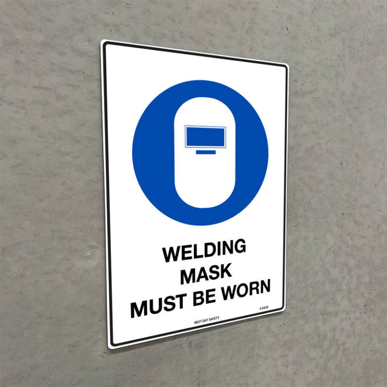 Welding Mask Must Be Worn Mandatory Sign - Next Day Safety