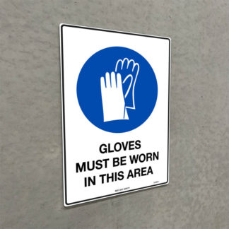 Gloves Must Be Worn In This Area Mandatory Sign - Next Day Safety