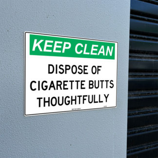 Cigarette Disposal Sign - Next Day Safety