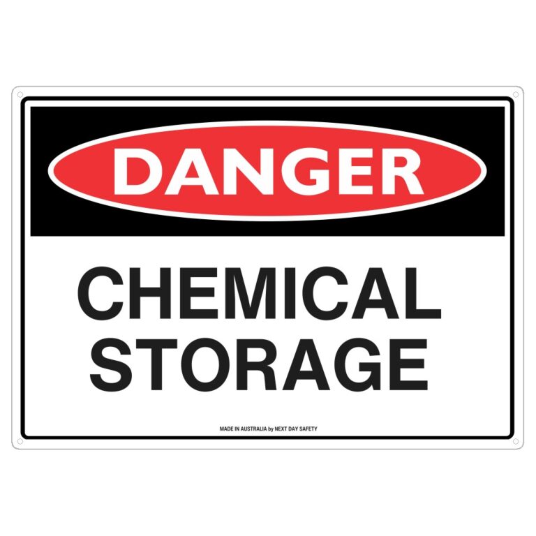 Danger Chemical Storage Sign for Hazardous Areas - Next Day Safety