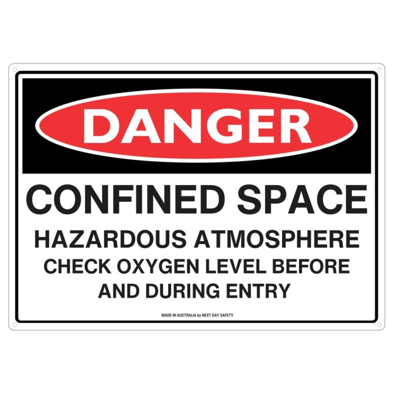 Danger Confined Space Hazardous Atmosphere Sign - Next Day Safety