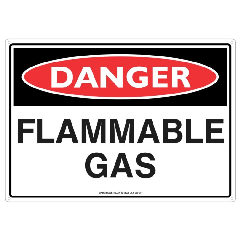Danger Flammable Gas Safety Sign - Next Day Safety