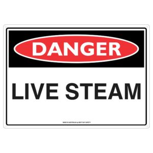 Danger Live Steam Safety Sign - Next Day Safety