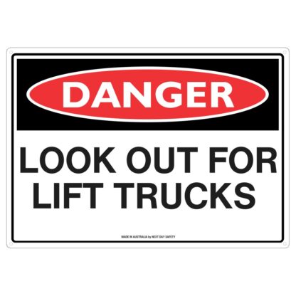 Danger Look Out For Lift Trucks Safety Sign - Next Day Safety