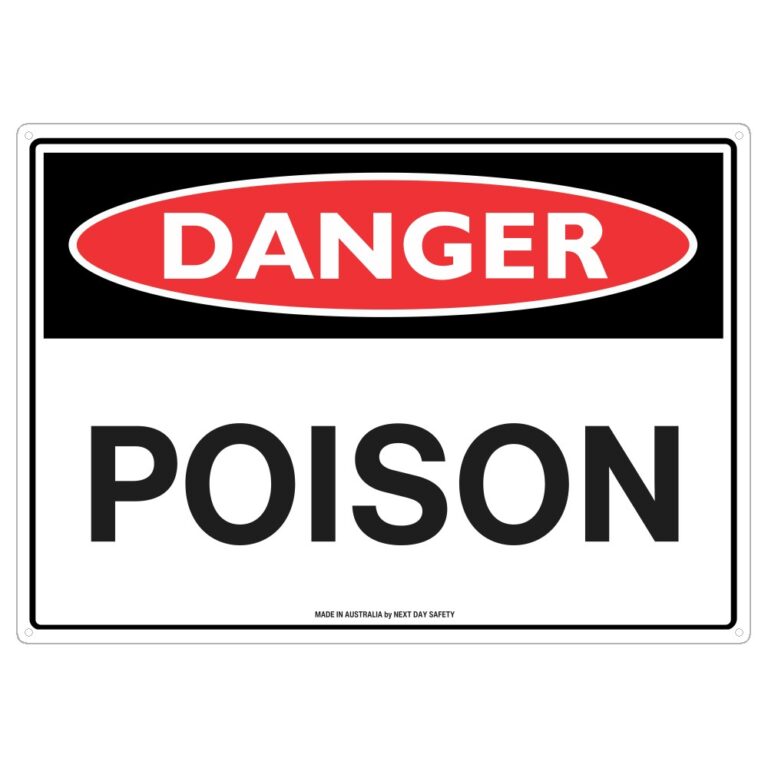 Danger Poison Safety Sign for Hazardous Chemical Areas - Next Day Safety