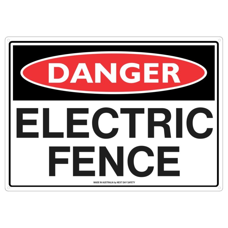 Danger Electric Fence Safety Sign - Next Day Safety