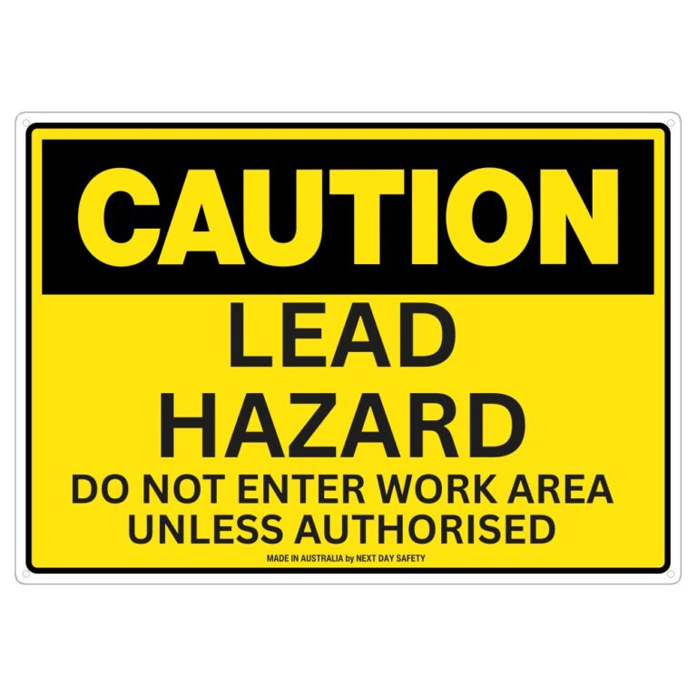 Caution Lead Hazard Do Not Enter Work Area Sign - Next Day Safety