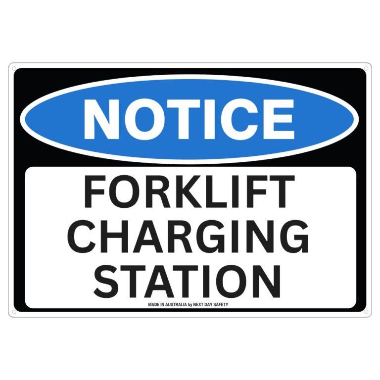 Notice Forklift Charging Station Sign - Next Day Safety