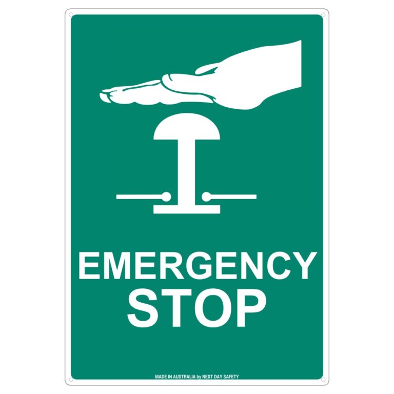 Emergency Stop Sign For Workplace Safety - Next Day Safety
