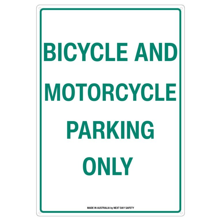 Bicycle And Motorcycle Parking Only Sign - Next Day Safety
