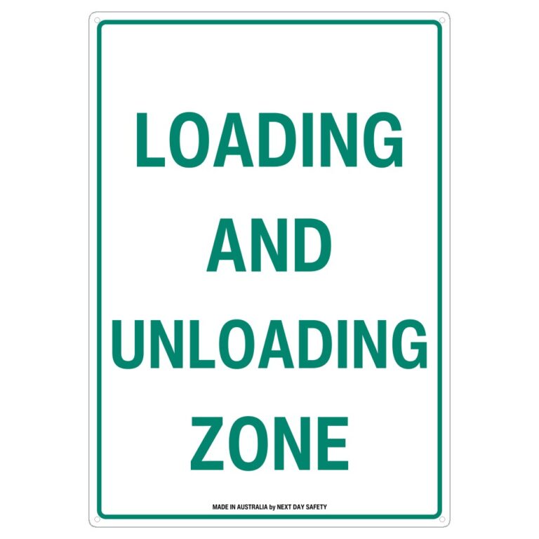 Loading And Unloading Zone Sign - Next Day Safety