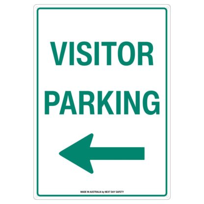Visitor Parking Left Arrow Sign - Next Day Safety